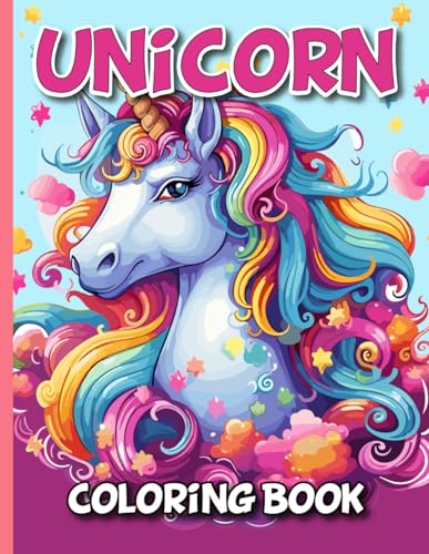 Unicorn Coloring Book: 50 Cute, Fun and Magical Coloring pages ...