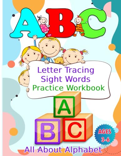 Trace Letters Of The Alphabet and Sight Words: Preschool Practice ...