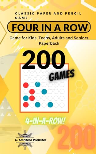 PAPER AND PENCIL GAME FOUR IN A ROW: For kids, teens, adults and ...