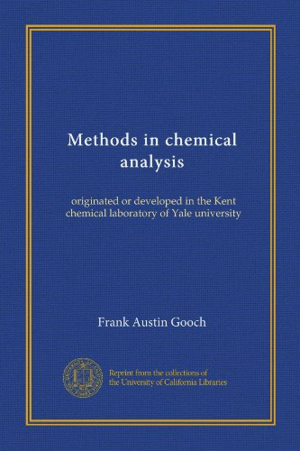 Methods in chemical analysis: originated or developed in the Kent ...