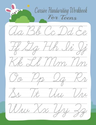 Cursive Handwriting Workbook for Teens: A Penmanship Practice Book ...