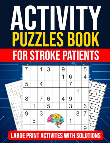 Activity Puzzles Book for Stroke Patients: Large Print Activities with ...
