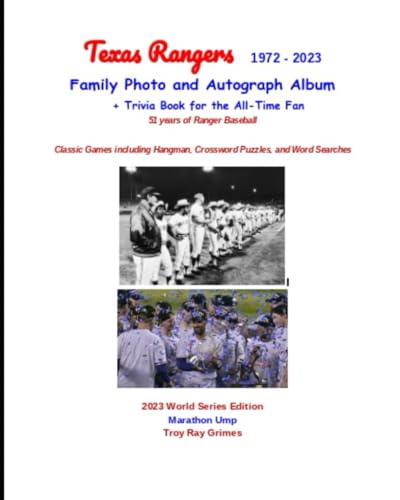 Texas Rangers 1972-2023: Family Album and Classic Word Games by Troy ...