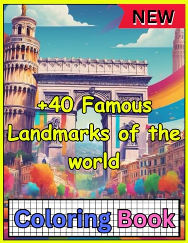 +40 Famous Landmarks of the world Coloring Book: Famous Landmarks in ...