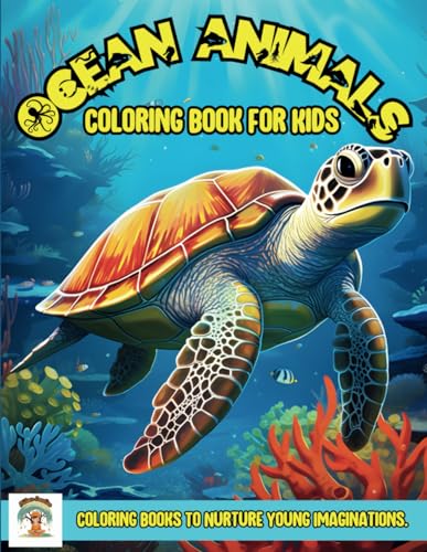 Ocean Animals Coloring Book for Kids: Fun Marine Life Coloring for Kids ...