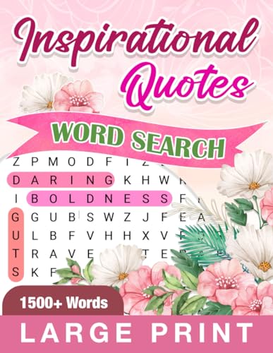 Inspirational Quotes Word Search: Word Find Puzzles With 1500+ Words ...