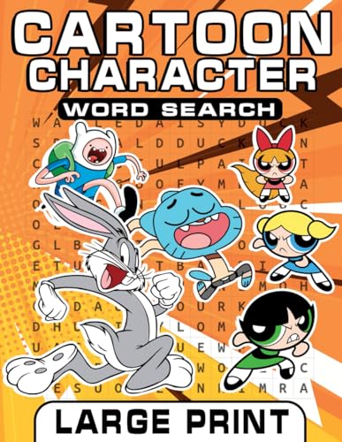 Cartoon Character Word Search Large Print: Explore Cartoon Character ...