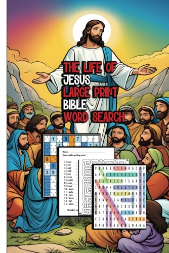 The Life of Jesus Large Print Bible Word Search: Find the Words ...