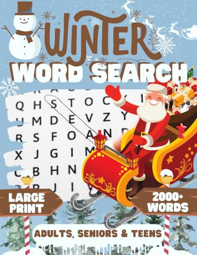 2000+ Words, Winter Word Search For Adults Large Print, Word Search For ...