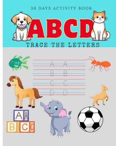 ABCD Trace the letters: Alphabet Handwriting Practice workbook for kids ...