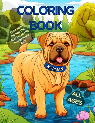 Coloring Book, Color with Norman the Shar Pei and his friends in the ...
