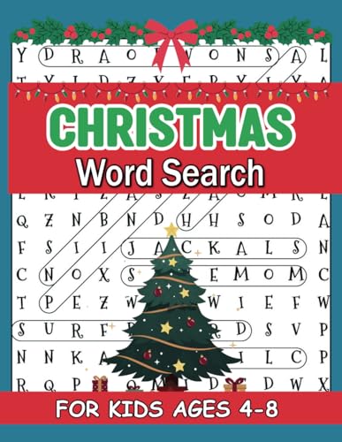 Christmas Word Search for Kids ages 4-8: Christmas Holiday Themed Word ...