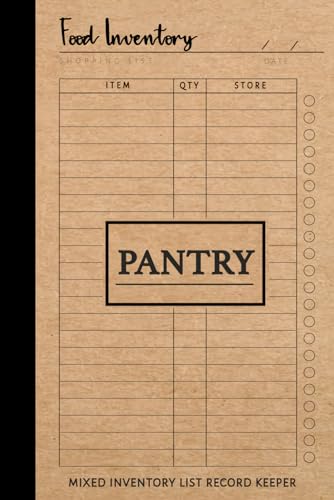 Pantry List Mixed Inventory Record Keeper: 3-in-1 Food Item Checklist ...