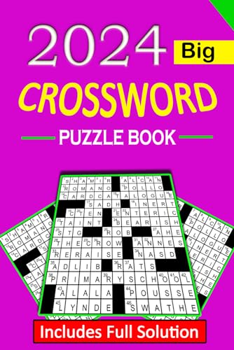 2024 Big Crossword Puzzles Book: Fun and Engaging Brain Cross Word To ...