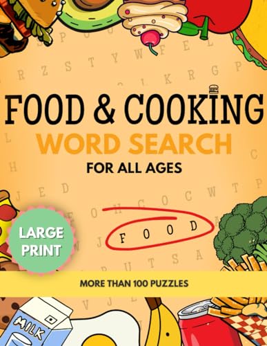 Food and Cooking Word Search: Eat and Cook large Print Word Search for ...