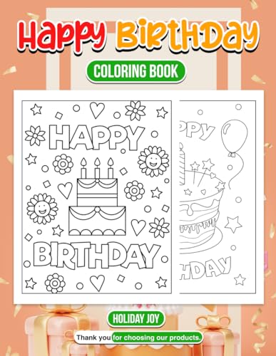 Happy Birthday Coloring Book Celebrate with Funny and Joy: Xmas Relax ...