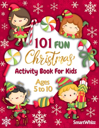 101 Fun Christmas Activity Book For Kids, Ages 5 to 10: Colour by ...