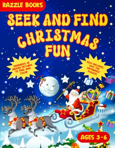 Seek and Find Christmas Fun Book, Hidden Pictures, I Spy, Holiday ...
