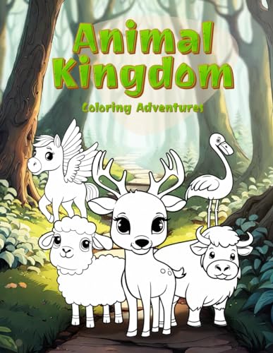 Animal Kingdom Coloring Adventures: Creative Workbook with Cute Animal ...