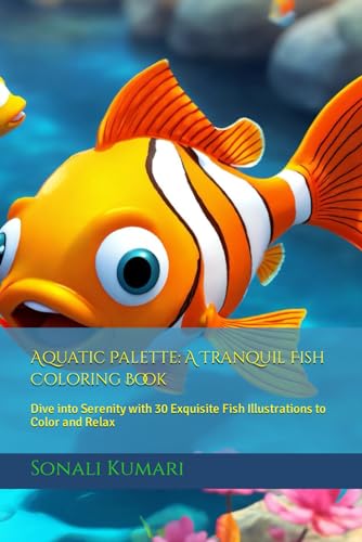 Aquatic Palette: A Tranquil Fish Coloring Book: Dive into Serenity with ...