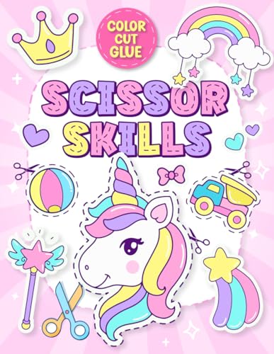 Scissor Skills Activity Book for 3-5 Years Old: Color Cut And Paste ...