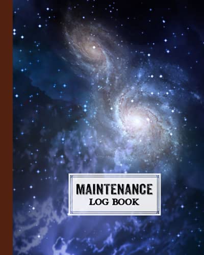 Maintenance Log Book: Space Galaxy Cover Design | Repairs And ...