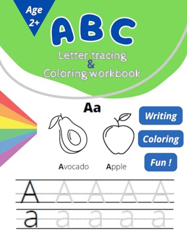 abc letter tracing and coloring: practice workbook for kids/ Preschool ...