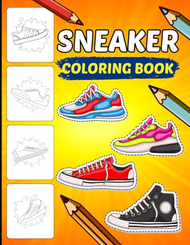 Sneakers Coloring book: A collection of 50 coloring pages designed ...