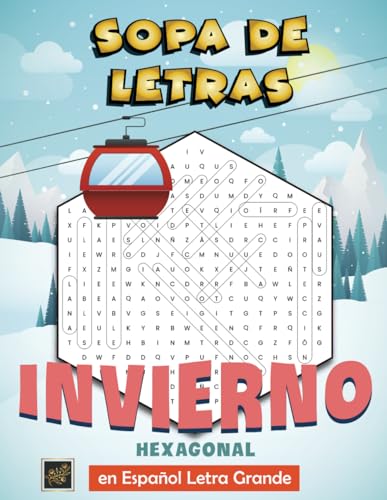 Sopa de Letras Invierno en Español Hexagonal Letra Grande: 1600+ Winter ...