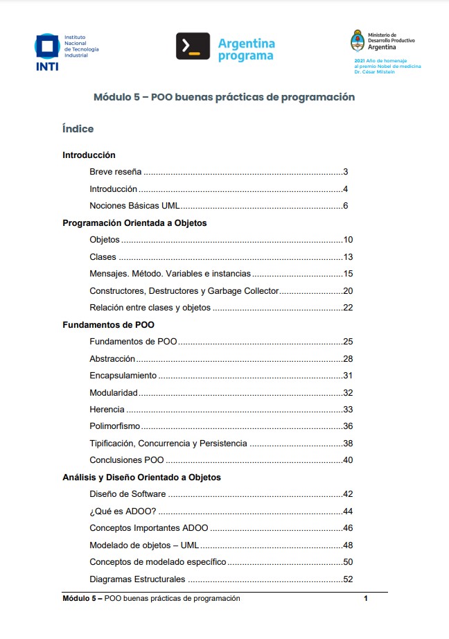 Modulo 5 - POO buenas prácticas de programación by Argentina Programa 4 ...
