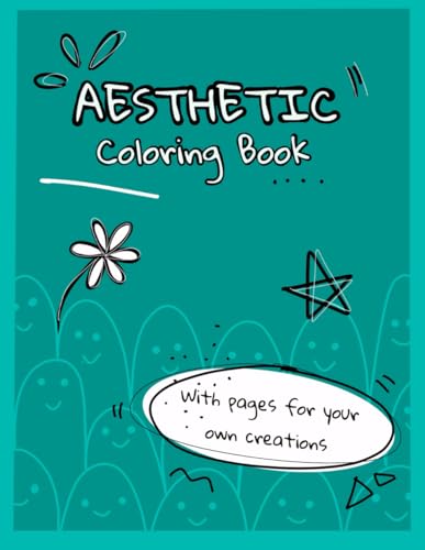 Aesthetic Coloring Book: cute Simple designs for all ages // pages for ...