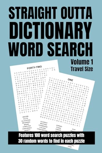 Straight Outta Dictionary Word Search volume 1: 3000 Words to Find ...
