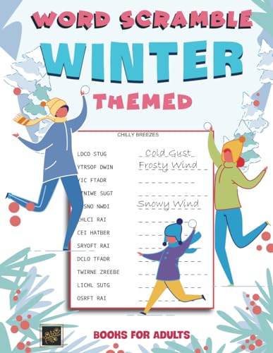 Winter Themed Word Scramble Books for Adults: 100 Puzzle Fun and ...