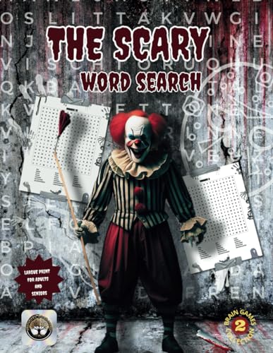 THE SCARY WORD SEARCH: 80 large print puzzle with 1600 words on scary ...