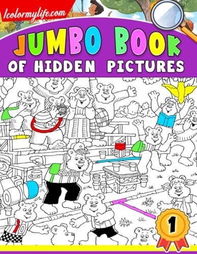 Jumbo Book of Hidden Pictures 1: Fun Seek And Find The Hidden Objects ...