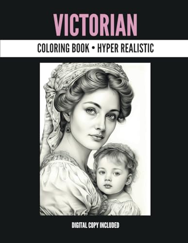 Victorian Coloring Book Hyper Realistic: Stress Relief and Relaxation ...