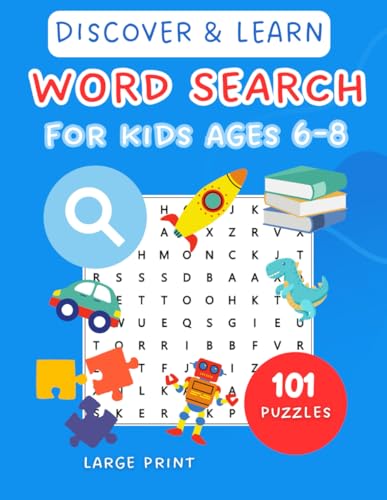 Discover & Learn: Fun Word Search for Kids 6-8 Large Print: Engaging ...