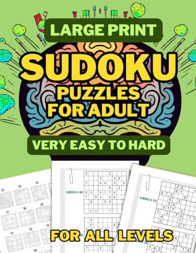 Large Print SUDOKU Puzzles For Adult: For Adults & Seniors With Very ...