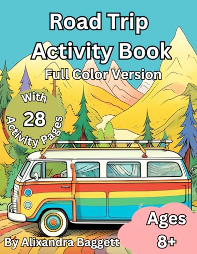 Road Trip Activity Book: Fun Travel Games for Kids on the Go - Mazes ...