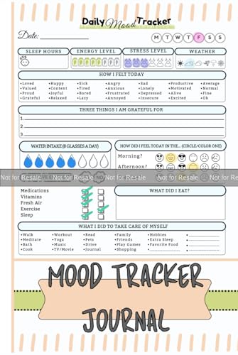 Mood Tracker & Journal: Mood Tracker & Journal: Nurturing Health ...