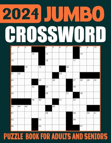 Jumbo Crossword Puzzle Book For Adults And Seniors: Easy to Medium ...