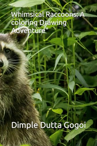 Whimsical Raccoons: A coloring Drawing Adventure" by Mr DIMPLE Dutta ...