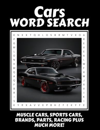 Cars Word Search: Muscle cars, Sports Cars, Brands, Parts, Racing Plus ...