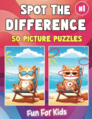 Spot the Difference Book for Kids Ages 6-10, Volume 1: Seek and Find ...