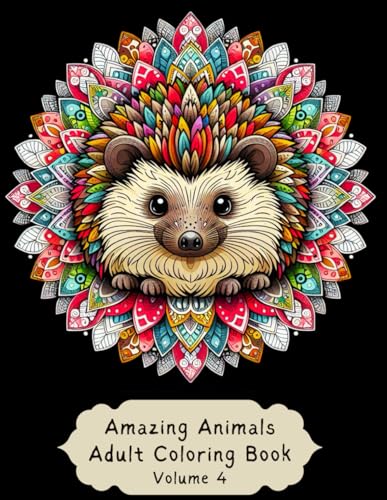 Adult Coloring Book - Mandala Animal Designs 100 Pages A4 Format 8 ...