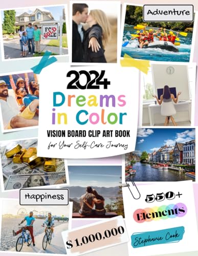 Dreams in Color: Vision Board Clip Art Book for Your Self-Care Journey ...