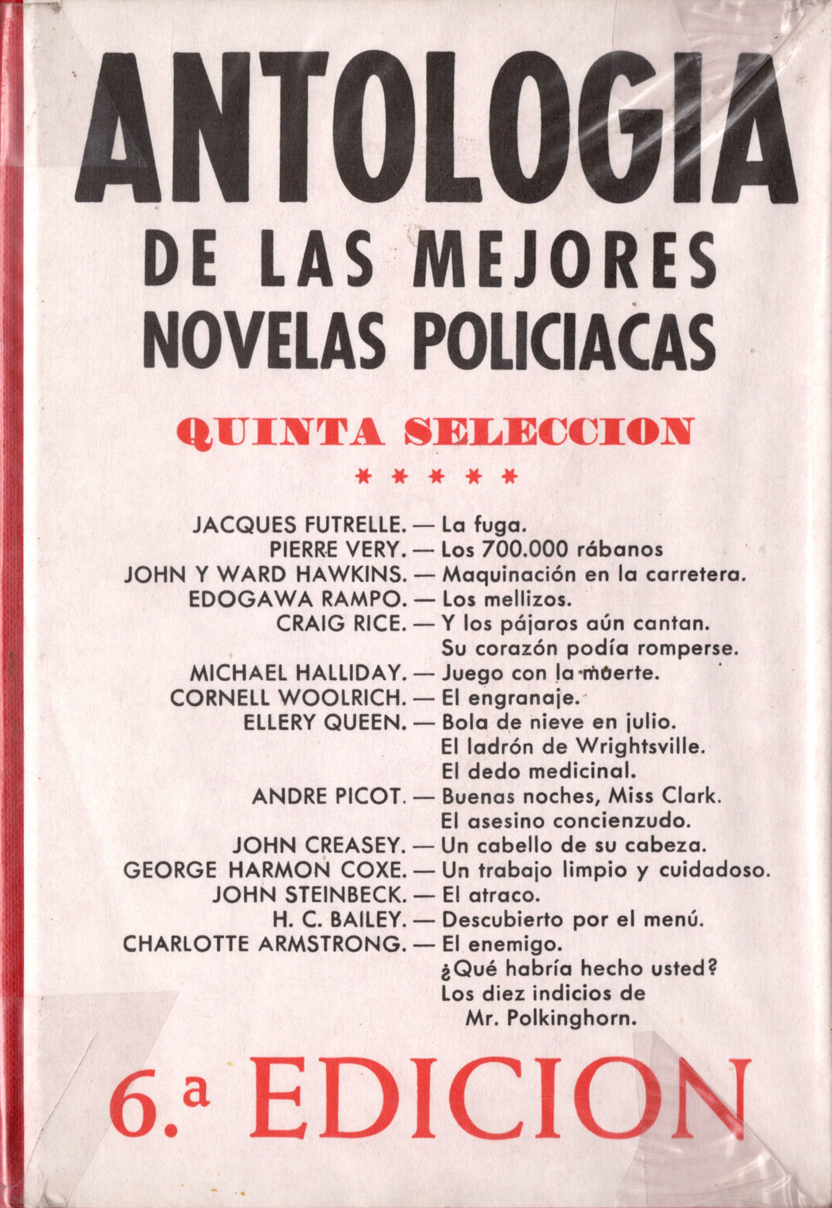 Antología de las mejores novelas policiacas: Quinta selección by José A ...