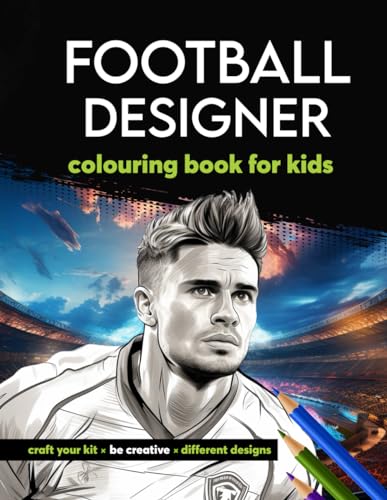 Football designer colouring book for kids.: Football colouring books ...