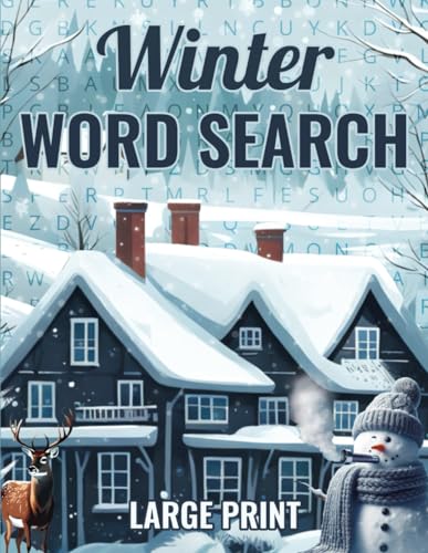 Winter Word Search: Activity Book For Adults and Kids by Monique River ...
