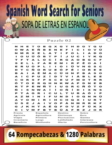 Spanish Word Search for Seniors: Sopa De Letras En Espanol: Vocabulary ...